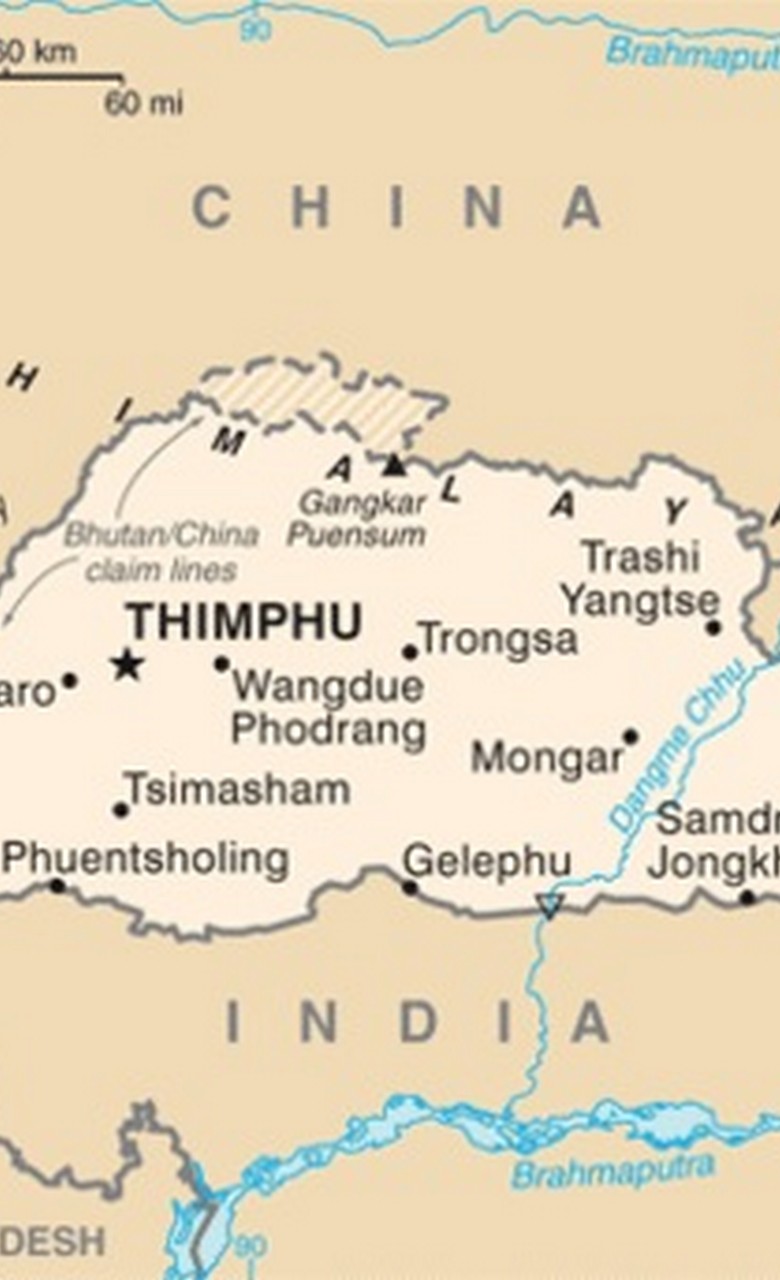 thimphu Geography & Map | Flamingo Travels