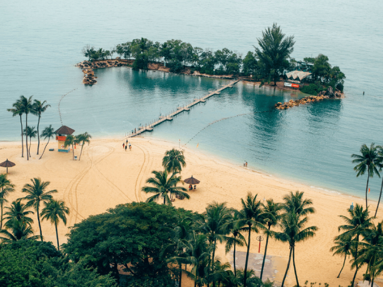 Relax at one of Sentosas Beaches